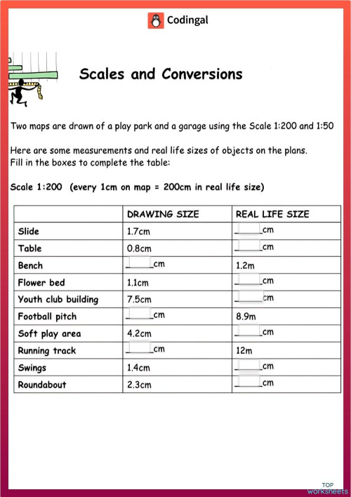 M_G06M06L27_WC02_Scaling Quantities. Interactive worksheet | TopWorksheets