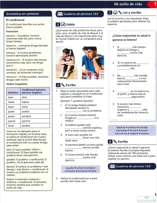 Estilo de vida 153. Ficha interactiva | TopWorksheets
