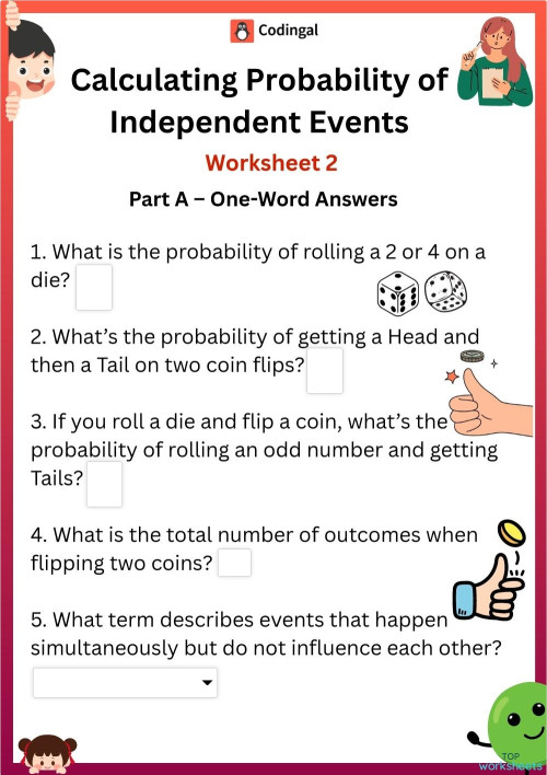 M_G07M20L70_WC02_Calculating Probability of Independent Events. Interactive worksheet ...