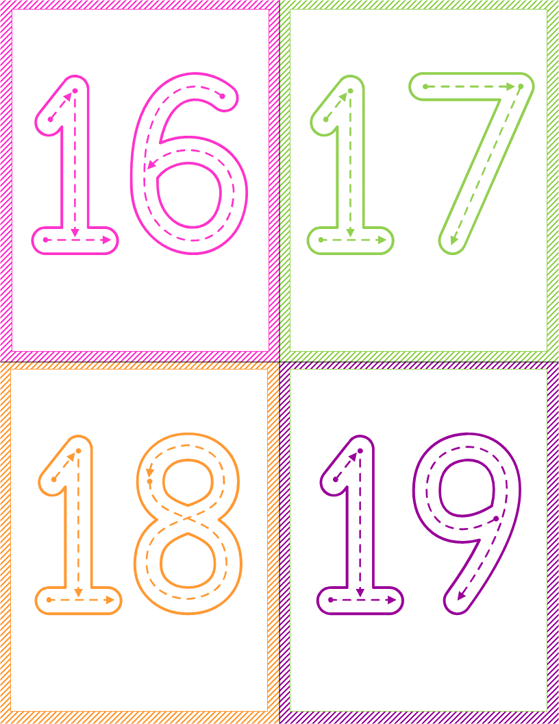 Tracing Numbers 0-20. Interactive worksheet | TopWorksheets