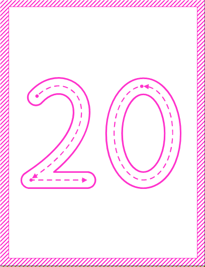 Tracing Numbers 0-20. Interactive worksheet | TopWorksheets