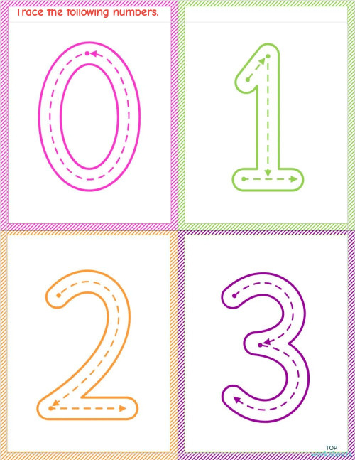 Tracing Numbers 0-20. Interactive worksheet | TopWorksheets