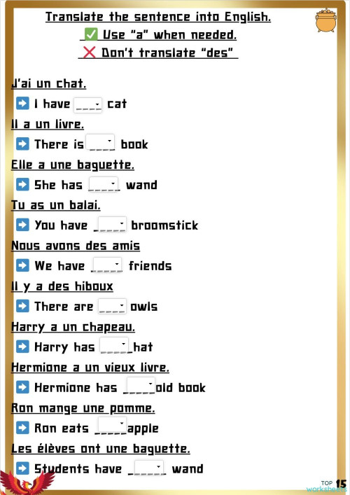 Harry potter Present simple, questions, negations 2. Interactive ...