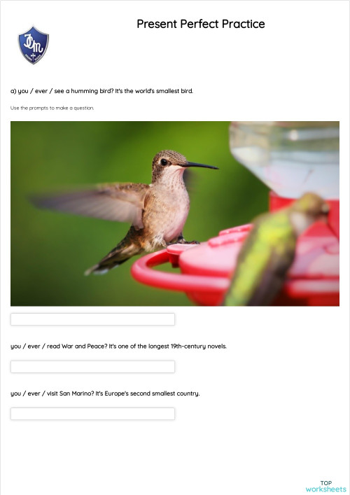 Present Perfect Practice. Interactive worksheet | TopWorksheets