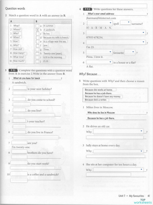 beginner 7- practice 02. Interactive worksheet | TopWorksheets
