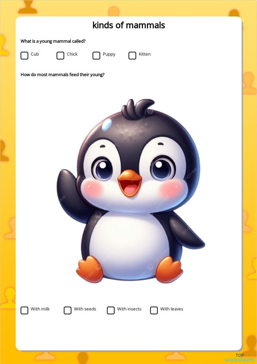 kinds of mammals. Interactive worksheet | TopWorksheets