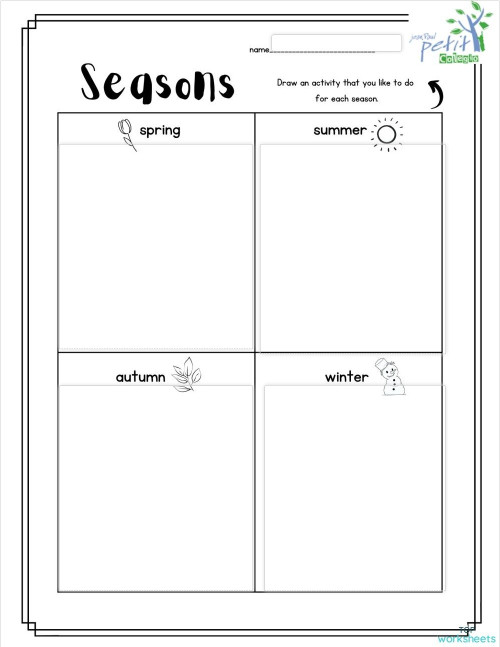 seasons of the year. Interactive worksheet | TopWorksheets