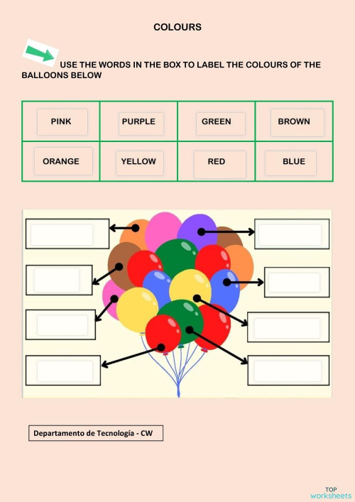 Colours 1st. Year. Interactive worksheet | TopWorksheets