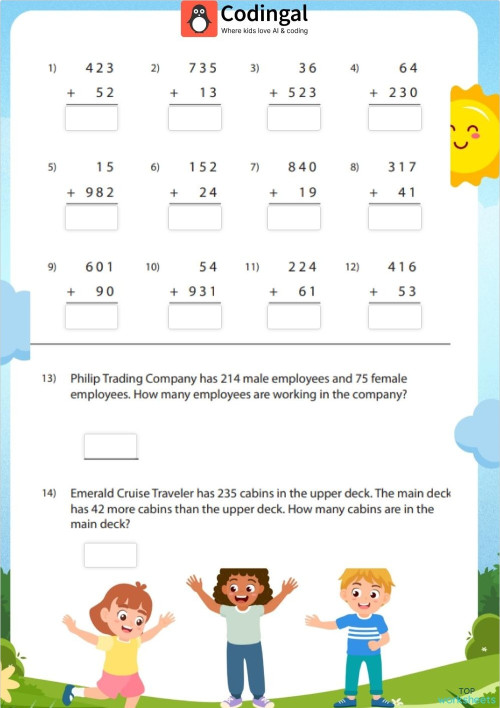 Math: interactive worksheets and online exercises | TopWorksheets