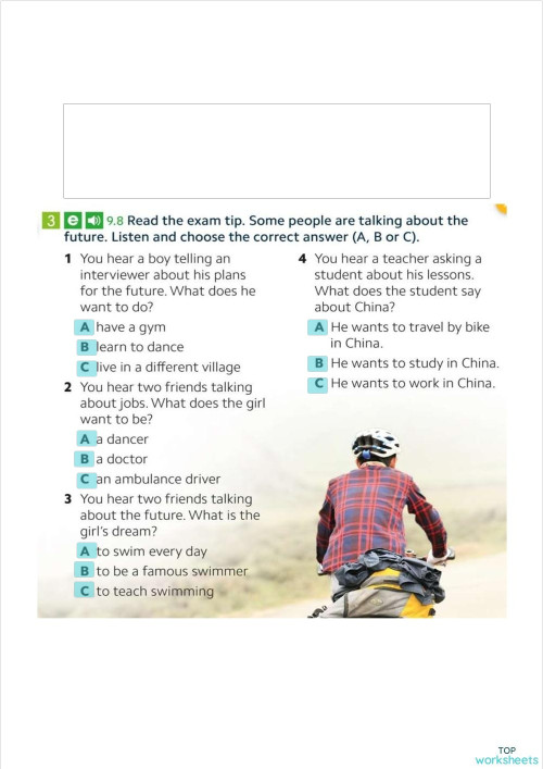 B2 Listening Exam. Interactive worksheet | TopWorksheets