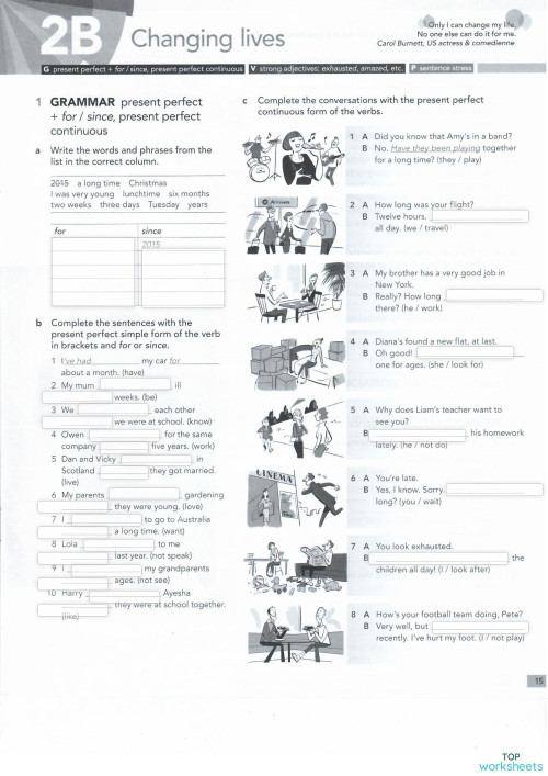 Present perfect or perfect continuous upper/inter. Interactive worksheet | TopWorksheets