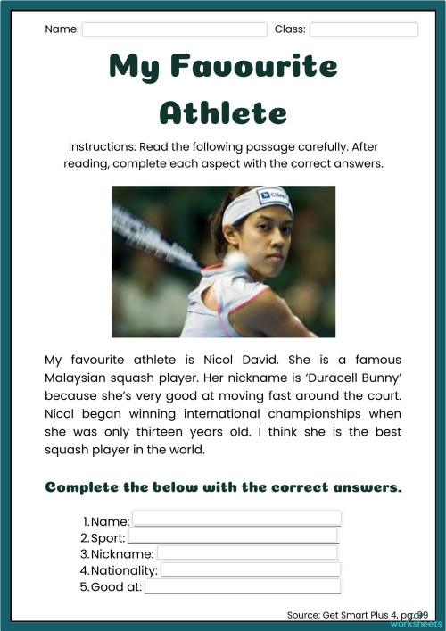 Reading Comprehension. Interactive worksheet | TopWorksheets