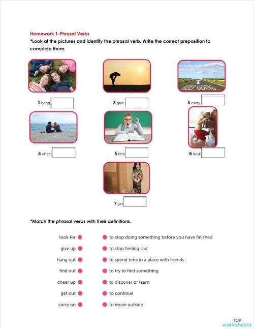 Phrasal Verbs. Interactive worksheet | TopWorksheets
