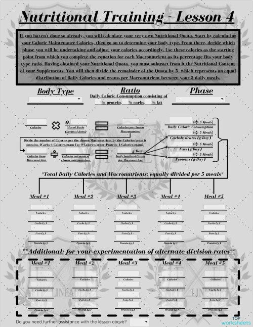 Lesson 1: Metabolism. Interactive worksheet | TopWorksheets