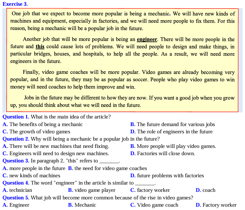 PRACTICE UNIT 12.1: CAREER CHOICES. Interactive worksheet | TopWorksheets