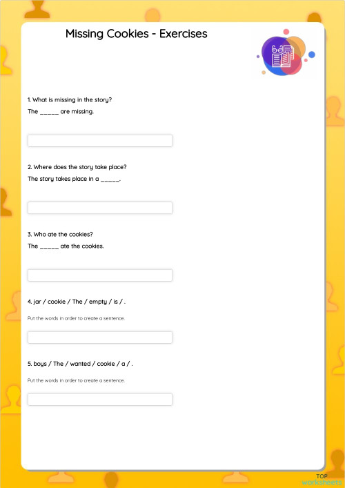 Missing Cookies - Exercises. Interactive worksheet | TopWorksheets