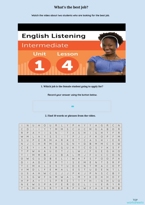 Jobs and occupations. Interactive worksheet | TopWorksheets