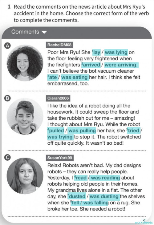 PRESENT SIMPLE VS PRESENT CONTINUOUS. Interactive worksheet | TopWorksheets