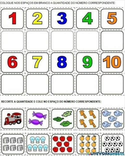 números del 1 al 10. Ficha interactiva | TopWorksheets