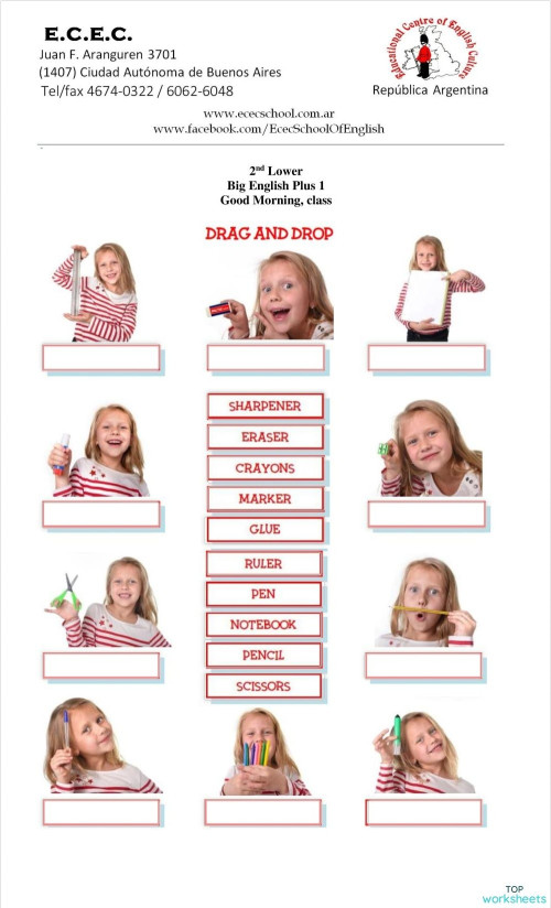 Hw 24 4 School Objects Interactive Worksheet Topworksheets