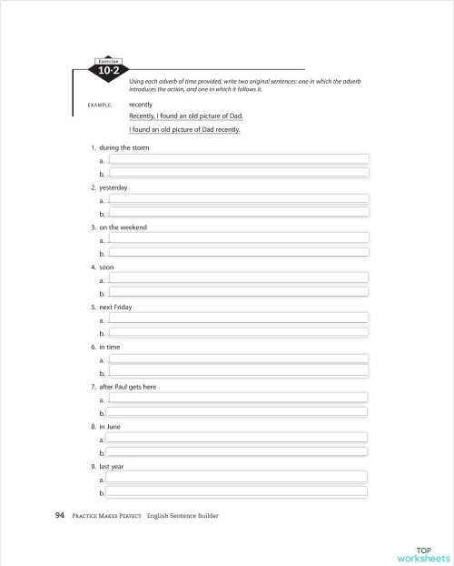 English sentence builder part 5. Interactive worksheet | TopWorksheets