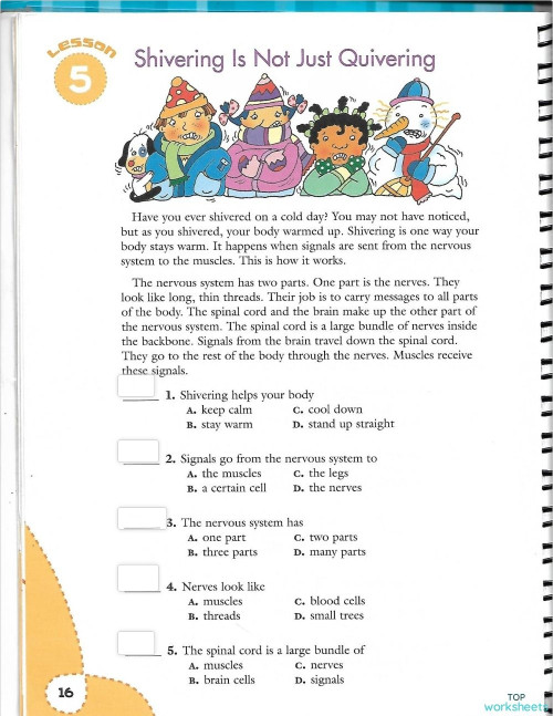 FACTS READING COMPREHENSION. Interactive worksheet | TopWorksheets