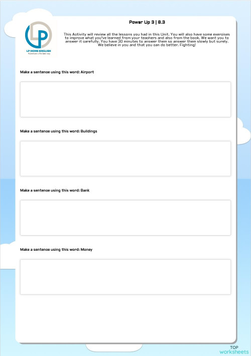 Power Up 1 | 8.1. Interactive worksheet | TopWorksheets