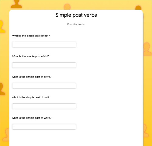 Simple past verbs. Interactive worksheet | TopWorksheets