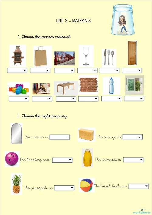 UNIT 3 - MATERIALS. Interactive worksheet | TopWorksheets
