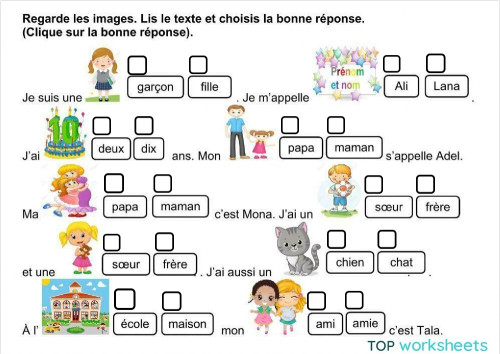 C'est moi.. Fiche interactive | TopWorksheets
