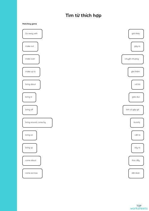 Failure (vocabulary). Interactive worksheet | TopWorksheets