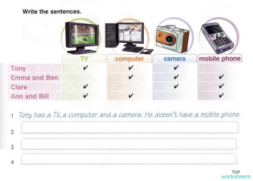 don't have. Interactive worksheet | TopWorksheets