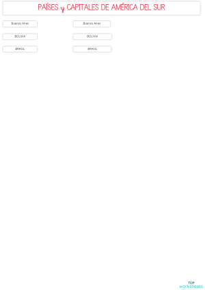 América del Sur. Ficha interactiva | TopWorksheets