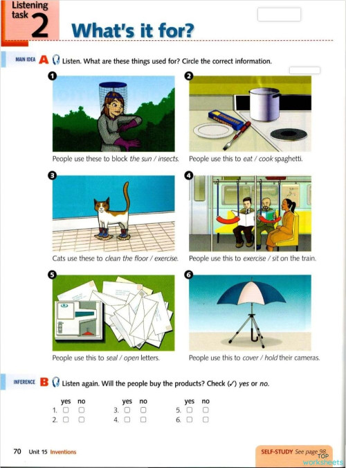 Listening: interactive worksheets and online exercises | TopWorksheets