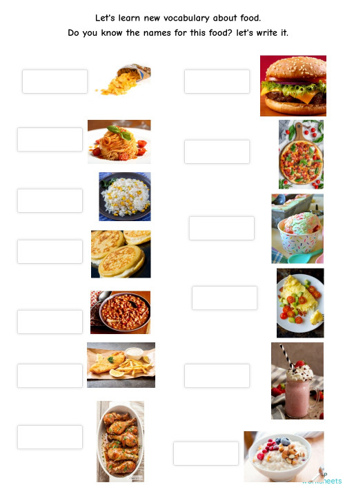 Let's learn new vocabulary about food. Interactive worksheet ...