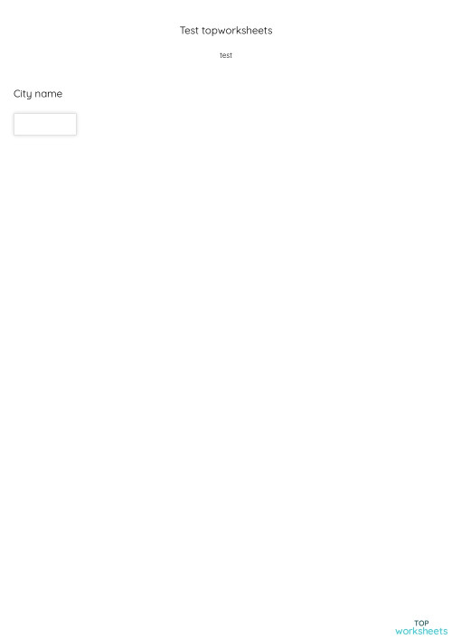 Test topworksheets. Interactive worksheet | TopWorksheets