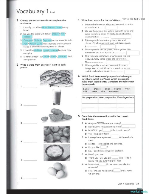 Close-Up A2 U4 Vocabulary. Interactive worksheet | TopWorksheets