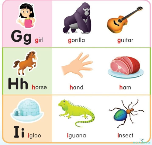 phonics ghi 1. Interactive worksheet | TopWorksheets