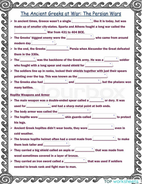 The Persian Wars. Interactive worksheet | TopWorksheets