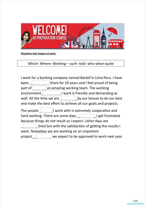 b1 intermediate_level_vocabulary. Interactive worksheet | TopWorksheets