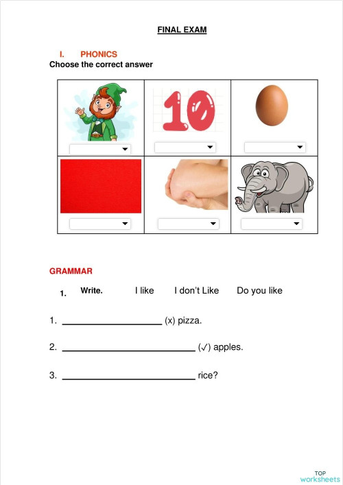 English III - Level A2. Interactive worksheet | TopWorksheets
