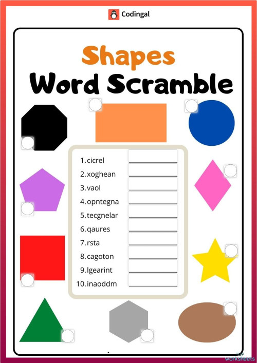 M_G04M14L46_WE01_Identifying Basic 2D Shapes. Interactive worksheet | TopWorksheets