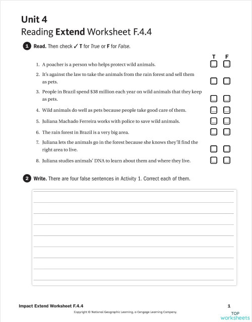 Impact F Unit 4 Reading. Interactive worksheet | TopWorksheets