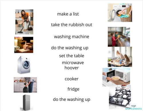 chores at home. Interactive worksheet | TopWorksheets