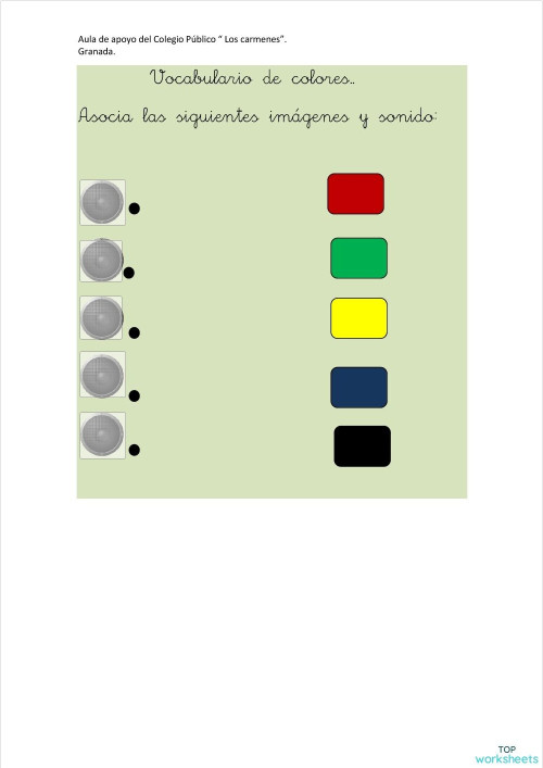 Colores nº 1. Ficha interactiva | TopWorksheets