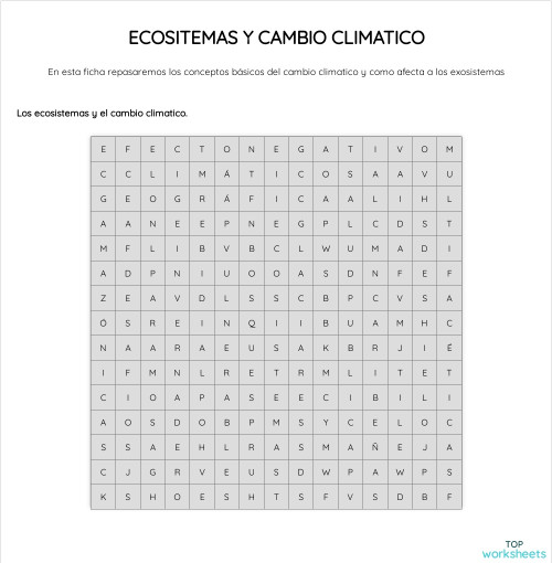 Ficha Sobre El Cuidado Del Medio Ambiente Ficha Interactiva