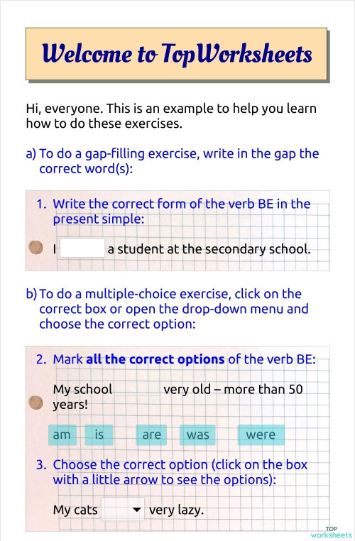 Welcome to Topworksheets. Interactive worksheet | TopWorksheets
