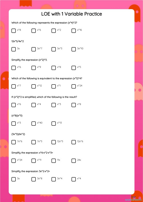 Math: interactive worksheets and online exercises | TopWorksheets