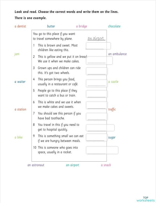 FLYERS- TEST PLUS- RW1. Interactive worksheet | TopWorksheets
