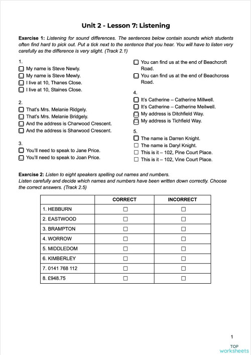 IE50 - Lesson 7. Unit 2. Listening Homework. Bài tập tương tác ...